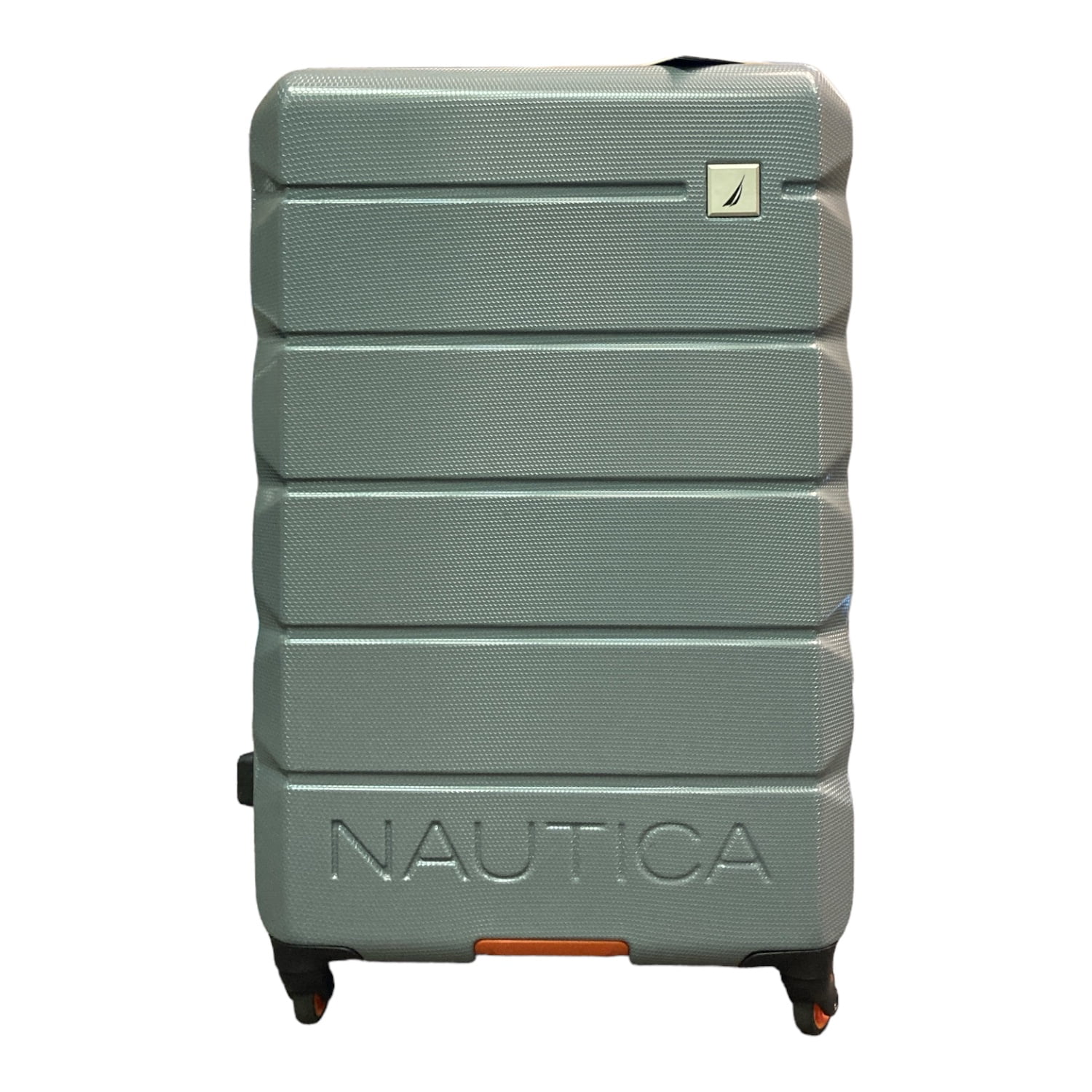 Nautica Quest Hardside Spinner Luggage, Grey/Orange, Checked-Large 29 ...