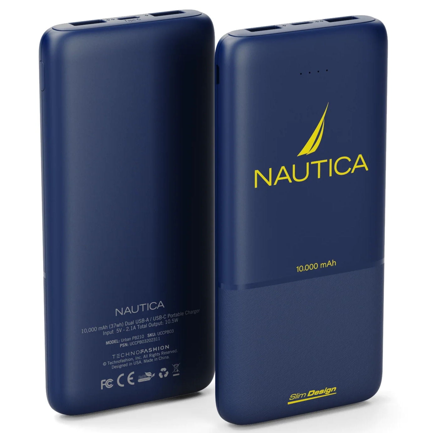 Nautica Urban PB210 Power Bank Battery Portable Charger 10000mAh - Navy ...