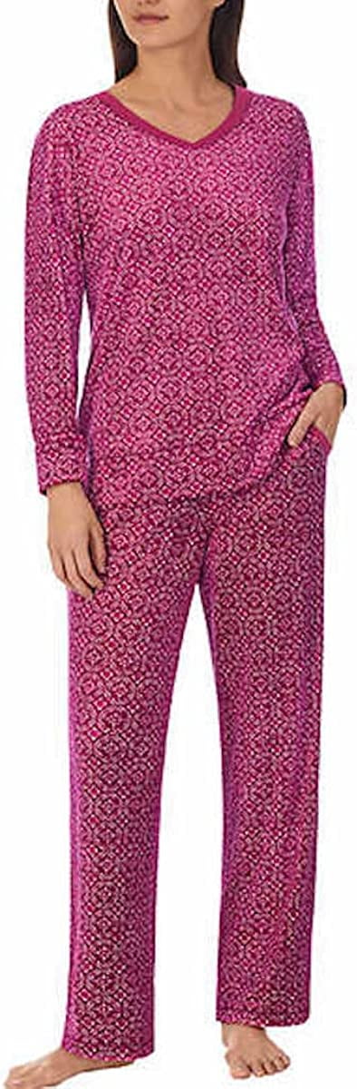 Nautica Women's 2 Piece Cozy Fleece Pajama Sleepwear Set (Purple Berry ...