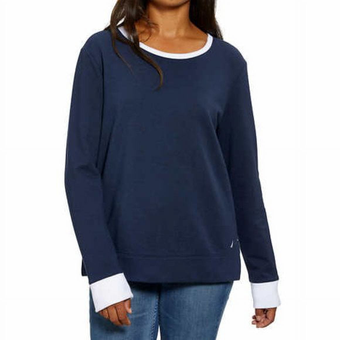 Nautica Women's Crewneck Pullover (Navy Seas,M) - Walmart.com