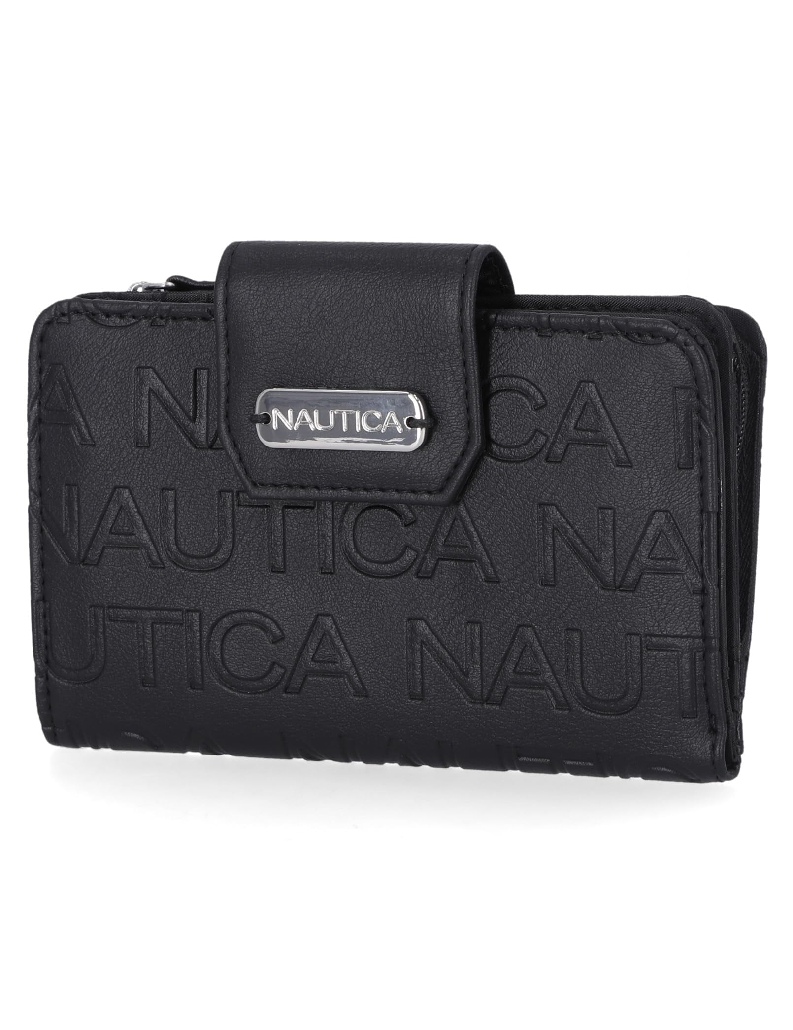 Nautica Womens, Close Reach Vegan Leather RFID Wallet, Small Credit ...