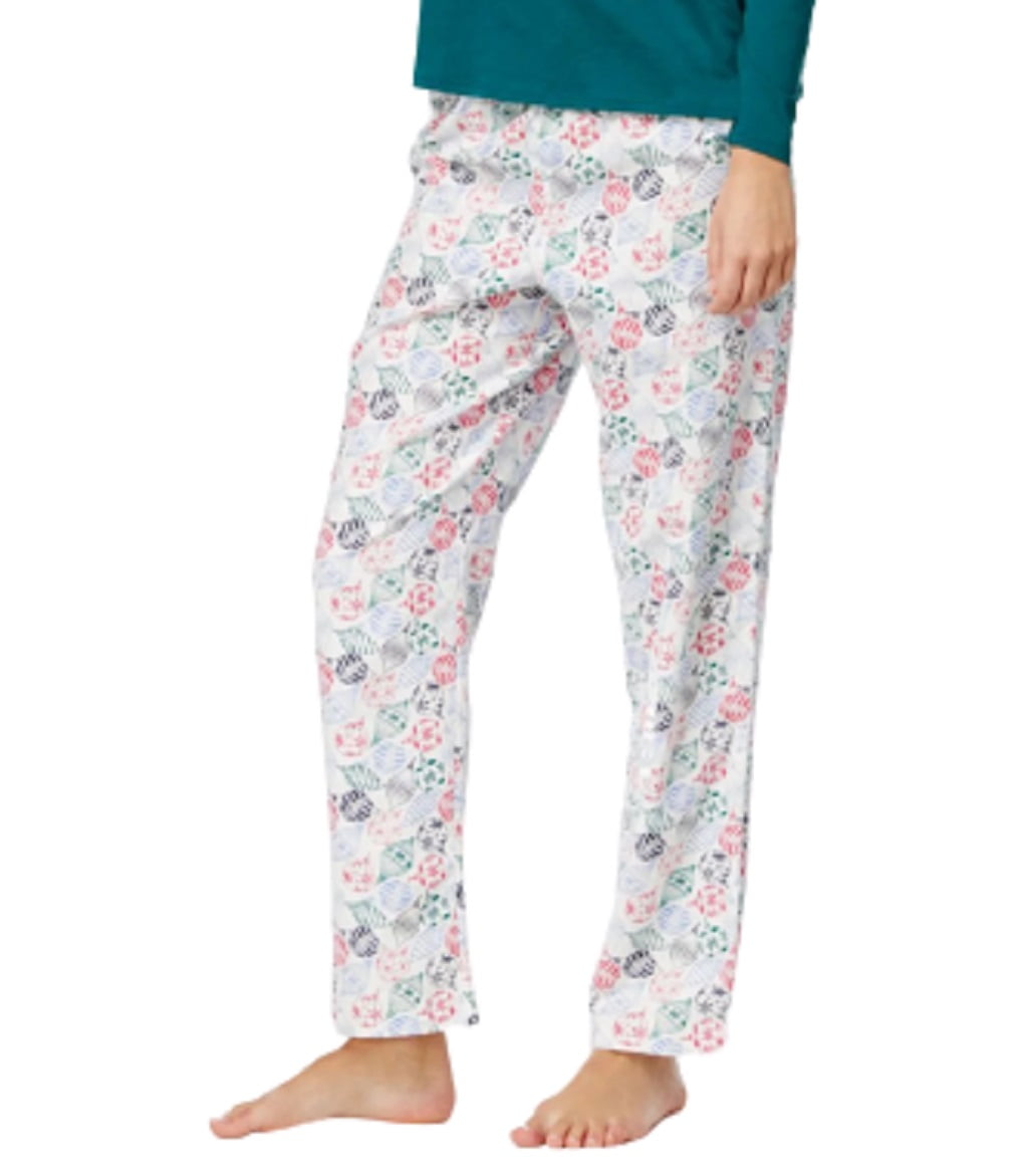 Nautica Womens Flannel Pajama Pants,1-Piece,Draw Ornaments,Medium ...