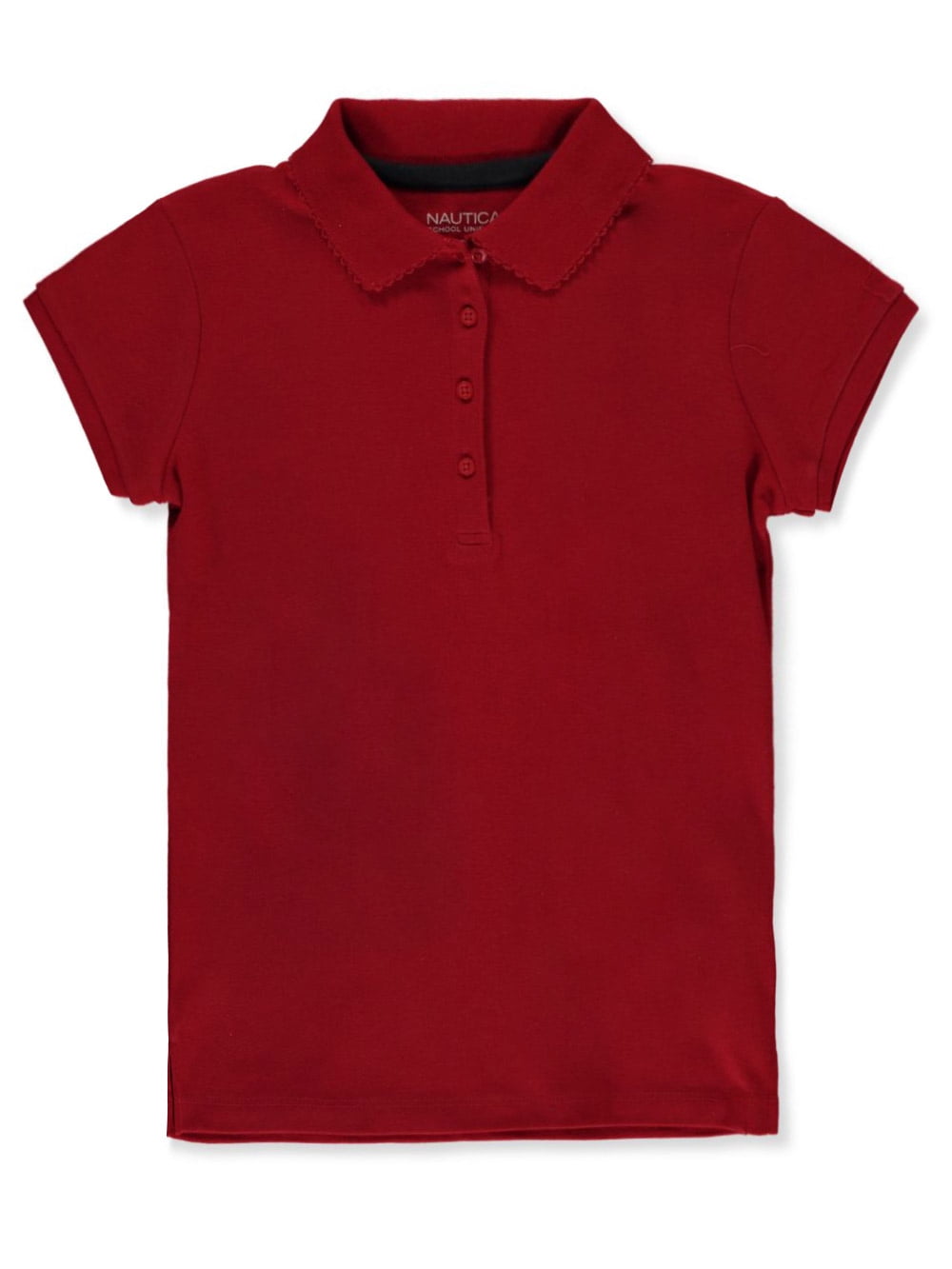 Nautica Youth Girl's Stretch Short Sleeve Collared School Uniform ...