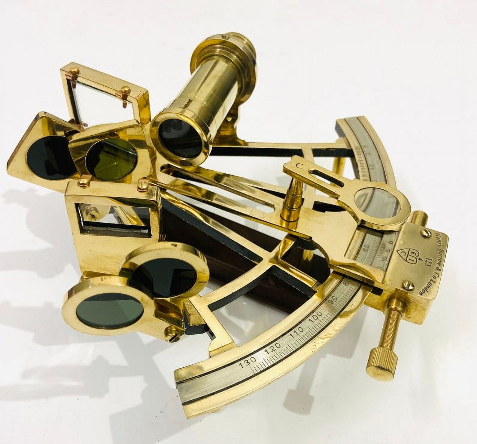 Nautical 8" Brass Hand-Made Sextant In Polished Brass | Maritime ...