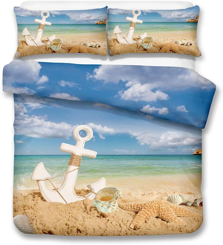 Nautical Age Series Duvet Cover and Pillowcase, Bedroom 3 Pieces ...