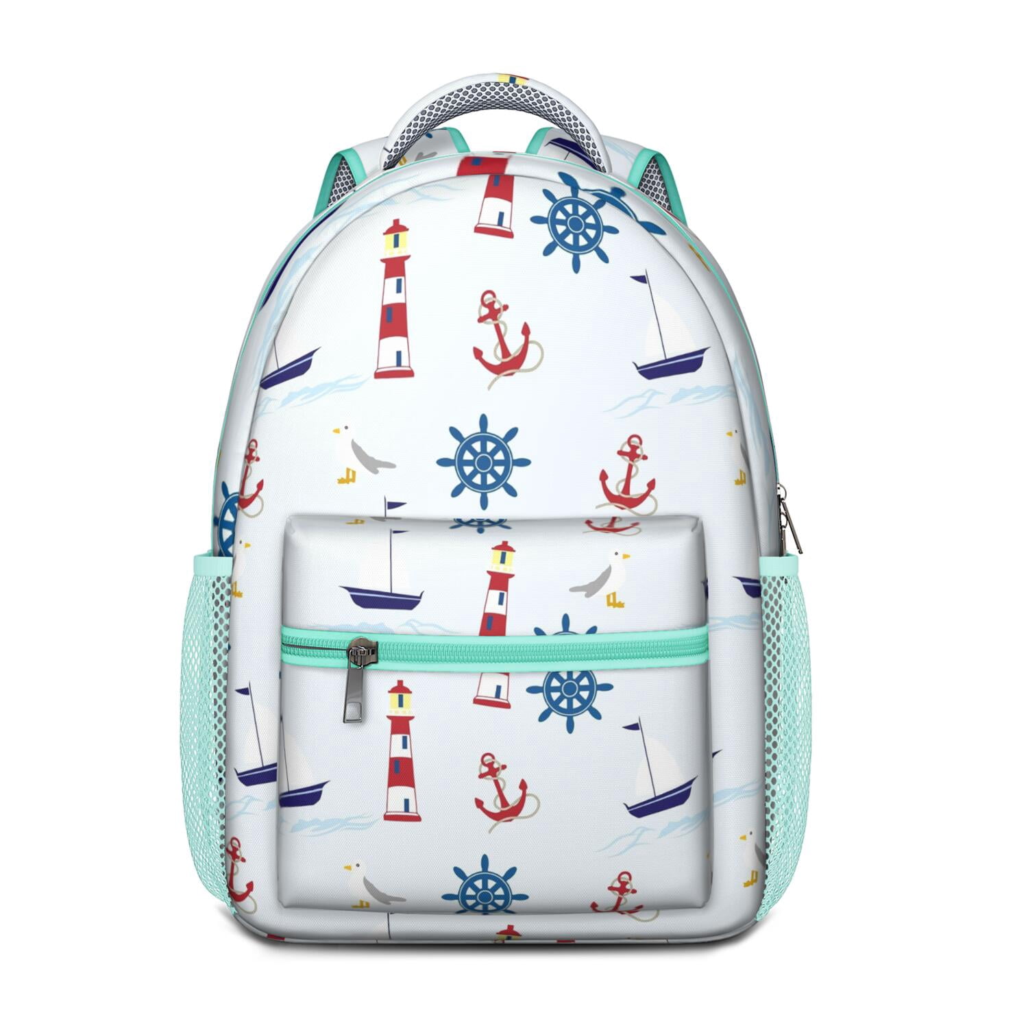 Nautical Anchor Boat Lunch Bag with Sea Seaside Coastal Marine Waves ...