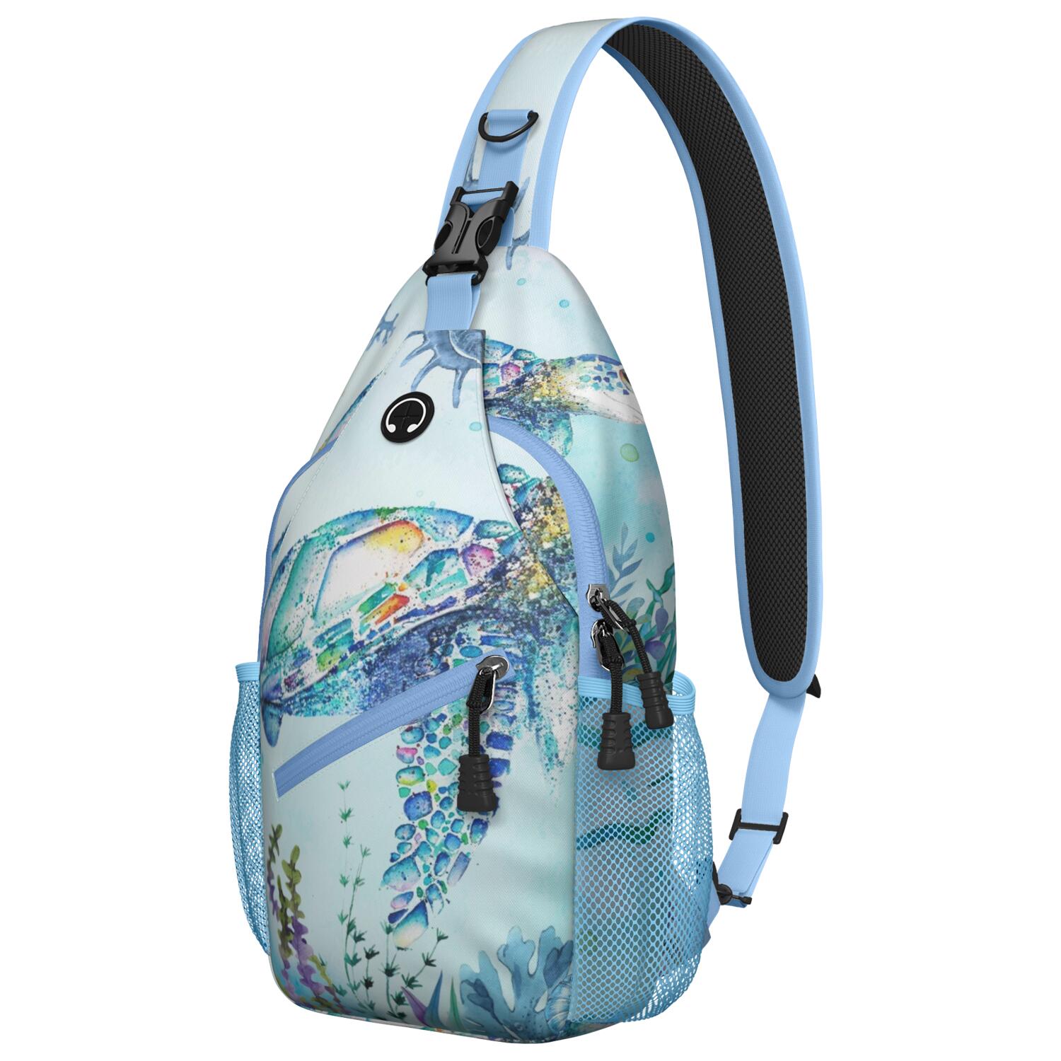 Nautical Anchor and Boat Pattern Lightweight Crossbody Sling Backpack ...