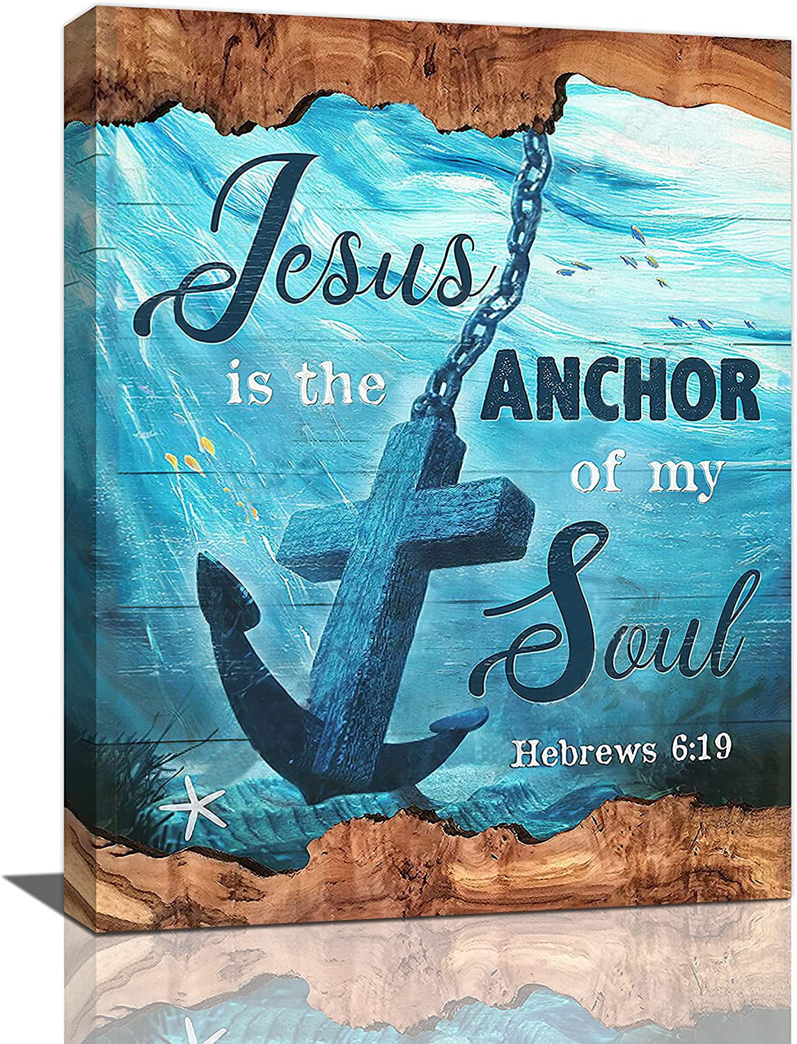 Nautical Anchor Scriptures Canvas Wall Art, Religious & Inspirational ...
