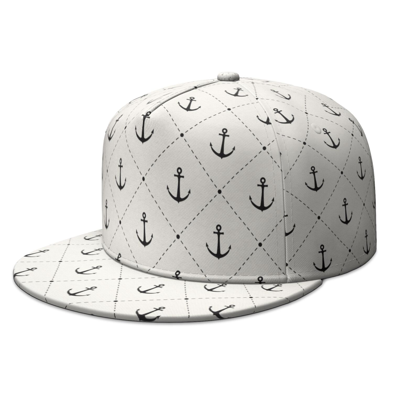 Nautical Anchor Snapback Hat – Sailor-Inspired Adjustable Cap, Boat ...
