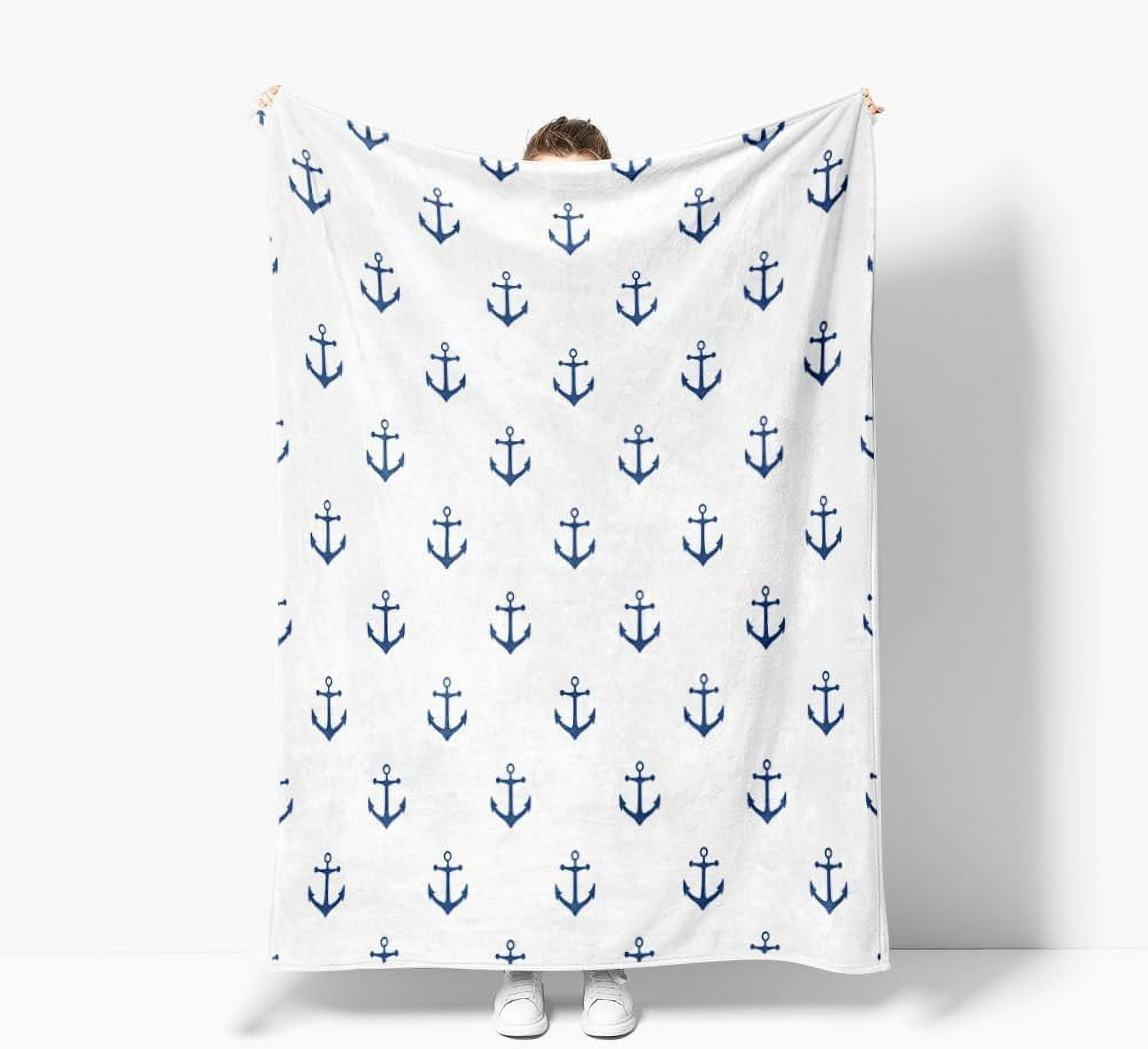 Nautical Anchor Stuff Gifts Blanket for Men Teens Boys Kids Women ...