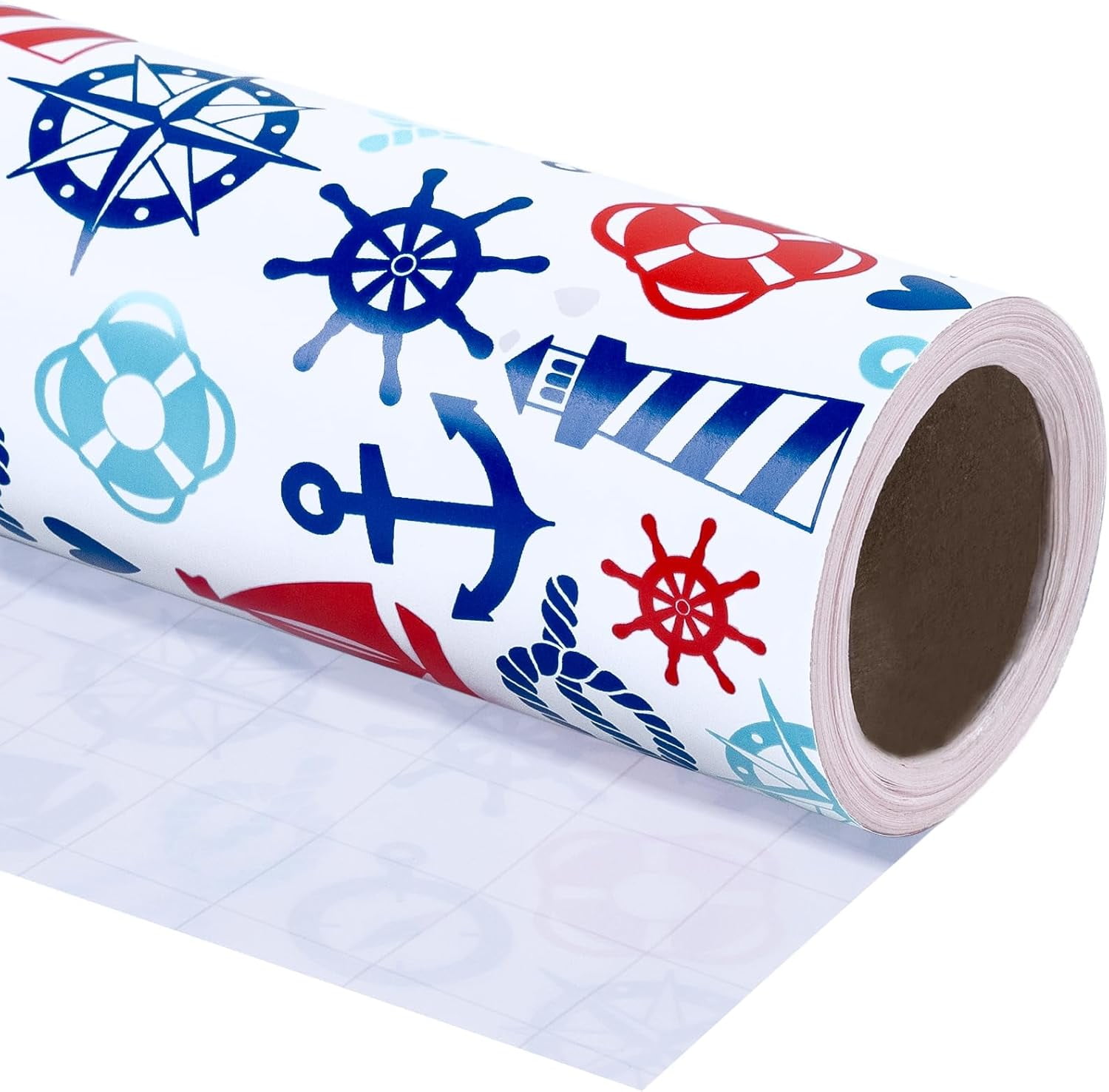 Nautical Anchors Wrapping Paper Roll - 17 Inch x 33 Feet - Nautical ...