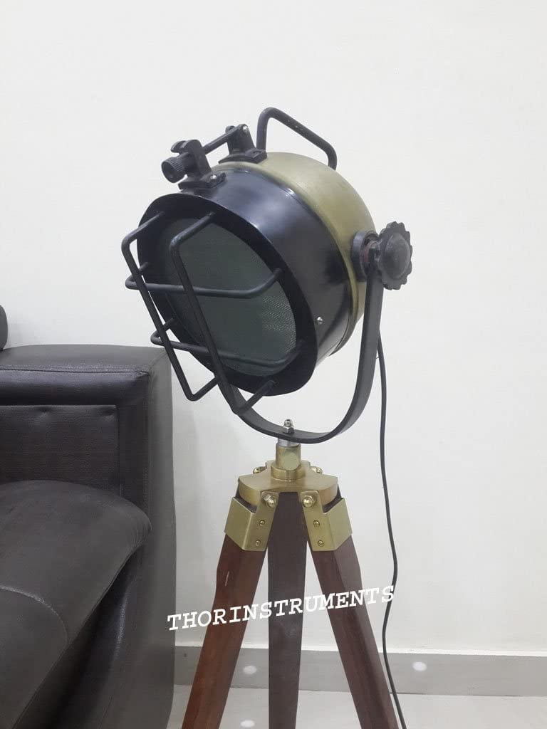 Nautical Antique Searchlight W Tripod Stand Studio Search Light ...