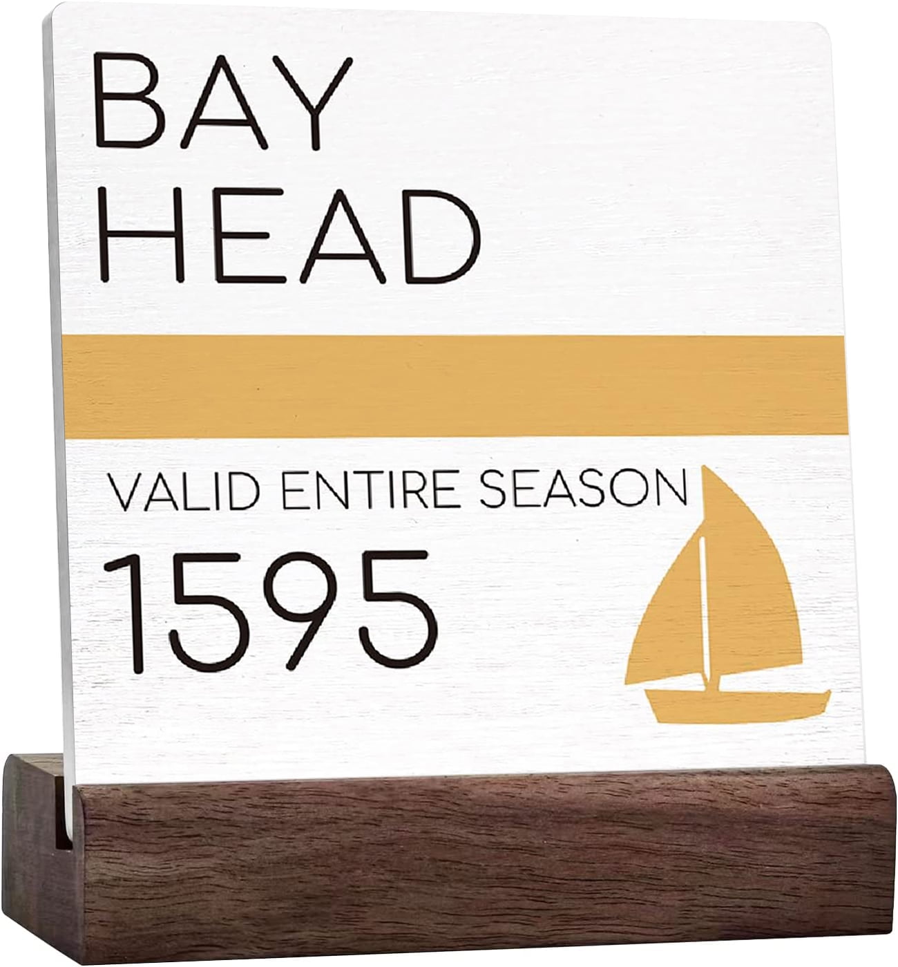 Nautical Beach Decor Ceramic Desk Sign Bay Head Sailboat Sign Desk ...