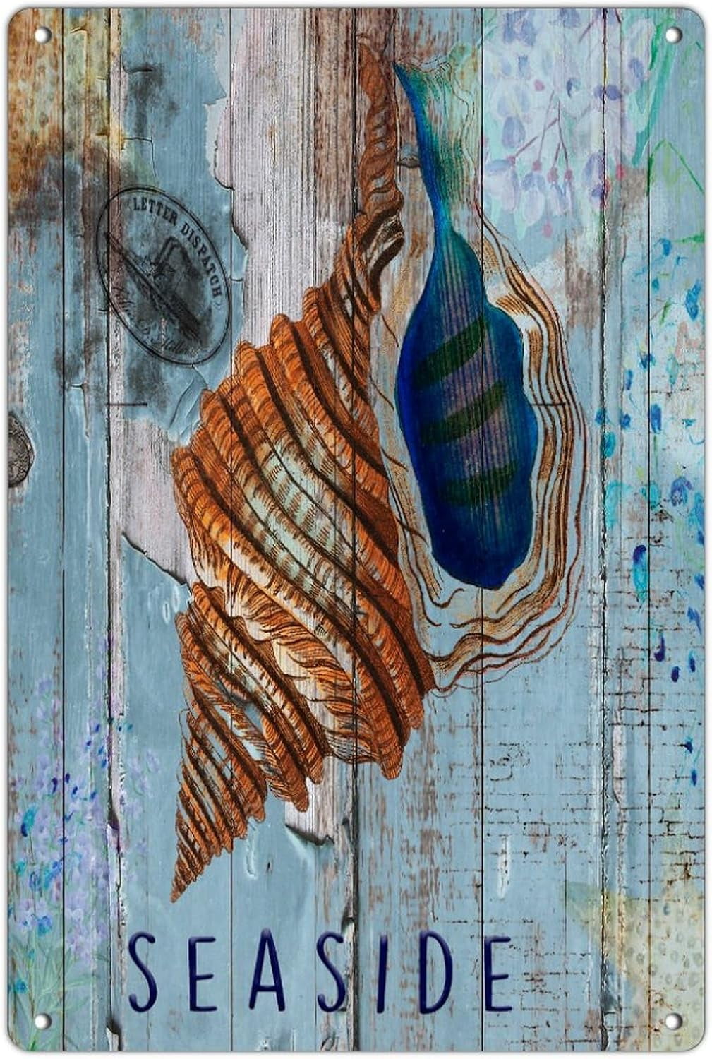 Nautical Beach Ocean Theme Underwater Sea Snail 8x12in Metal Signs ...