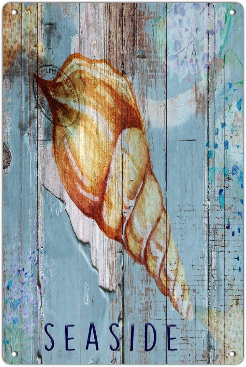 Nautical Beach Ocean Theme Underwater Sea Snail Metal Tin Sign 8 X 12 ...