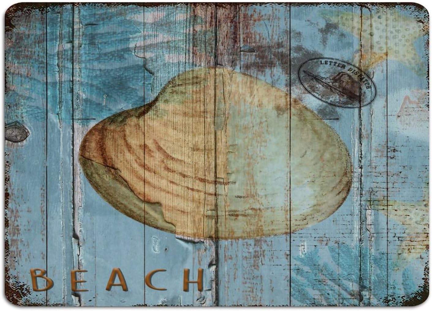 Nautical Beach Ocean Theme Underwater Shells 11.8x7.9 inch Metal Signs ...
