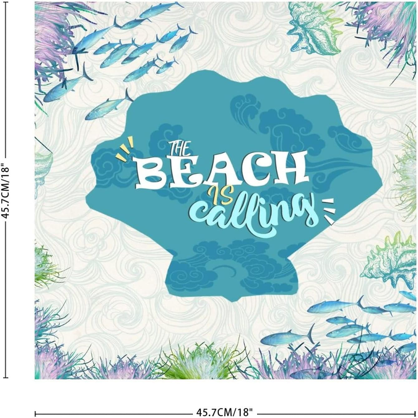 Nautical Beach Ocean Theme Underwater Shells School Wall Art Wall Art ...