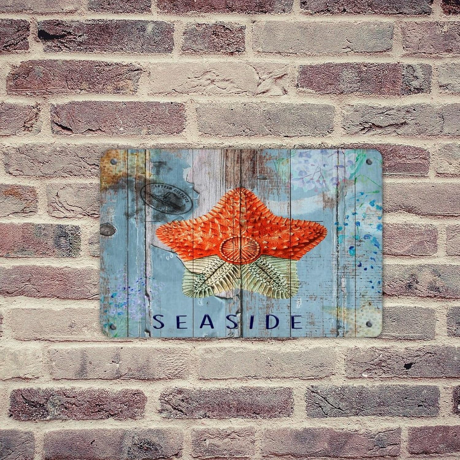 Nautical Beach Ocean Theme Underwater Starfish Personalized Metal Man ...