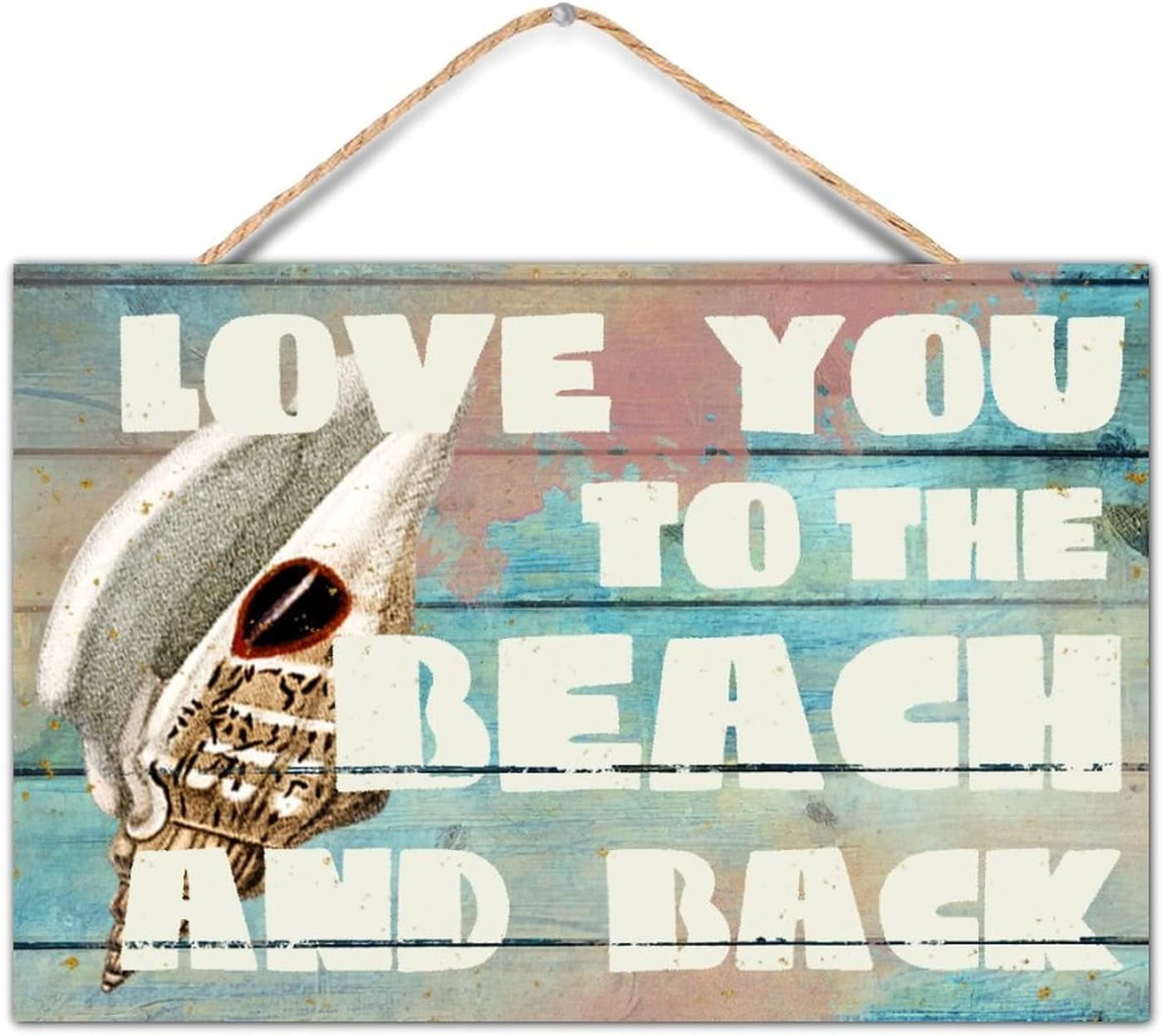 Nautical Beach Ocean Theme Wooden Plaque Sign Sea Snail Painted Wall ...