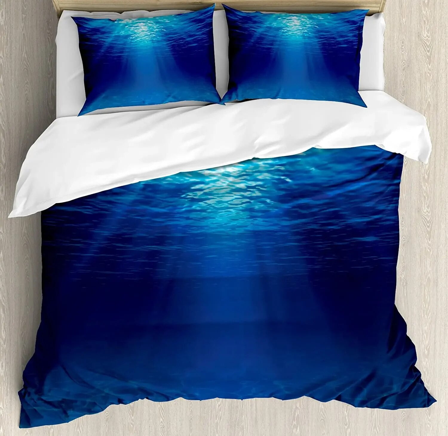 Nautical Bedding Set For Bedroom Bed Home Sea Objects on Wooden ...