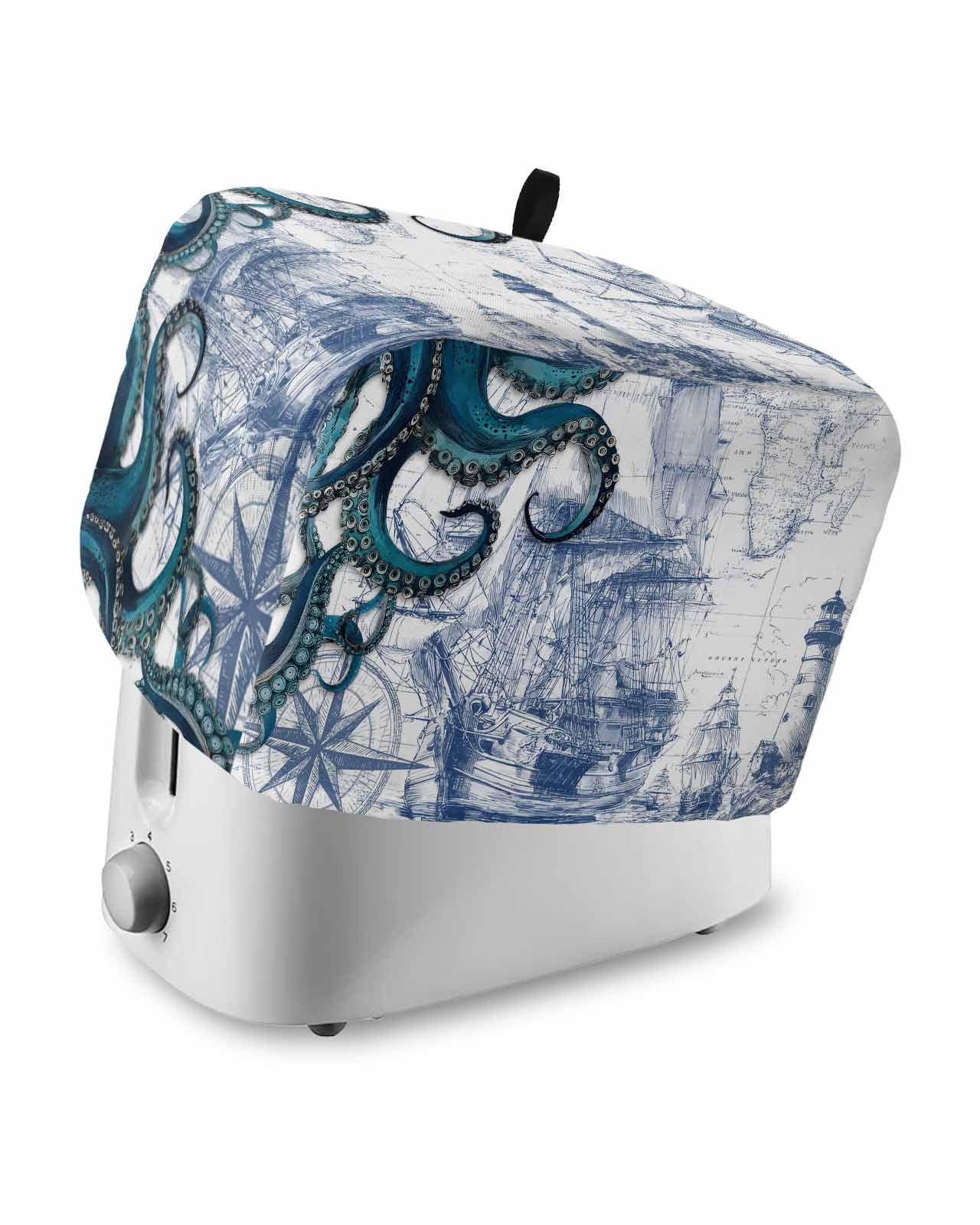 Nautical Blue Octopus Toaster Cover 2 Slice, Small Kitchen Appliance ...