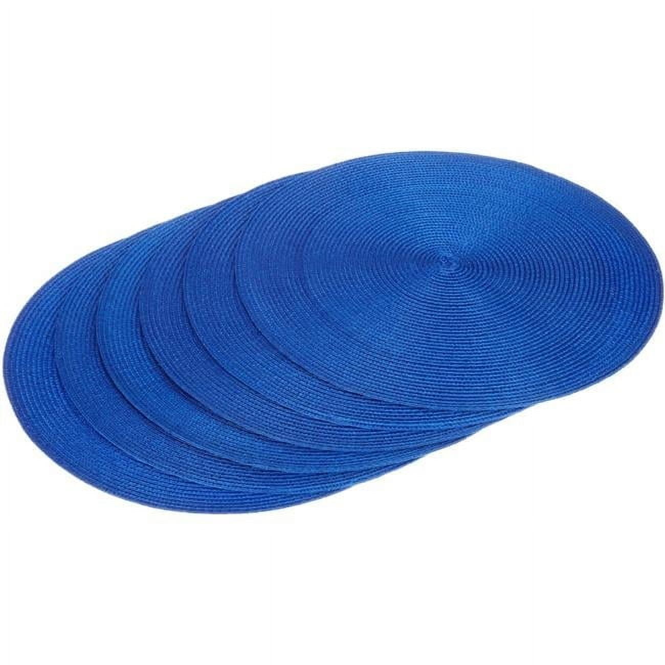 Nautical Blue Round Polypropylene Woven Placemat Set of 6 - Walmart.com