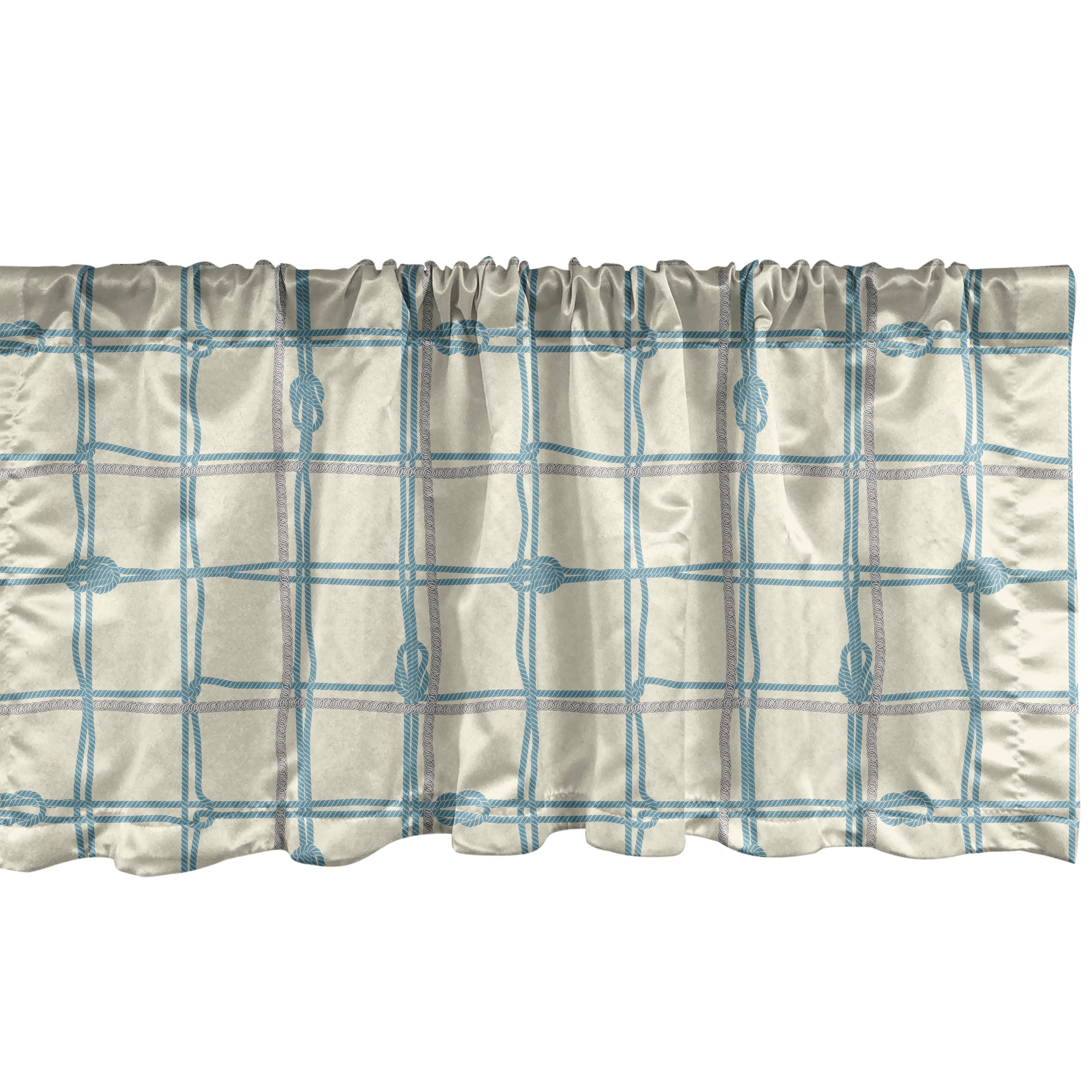 Ambesonne Nautical Blue Valance Pack of 2, Shapes as Squares Art, 42 ...