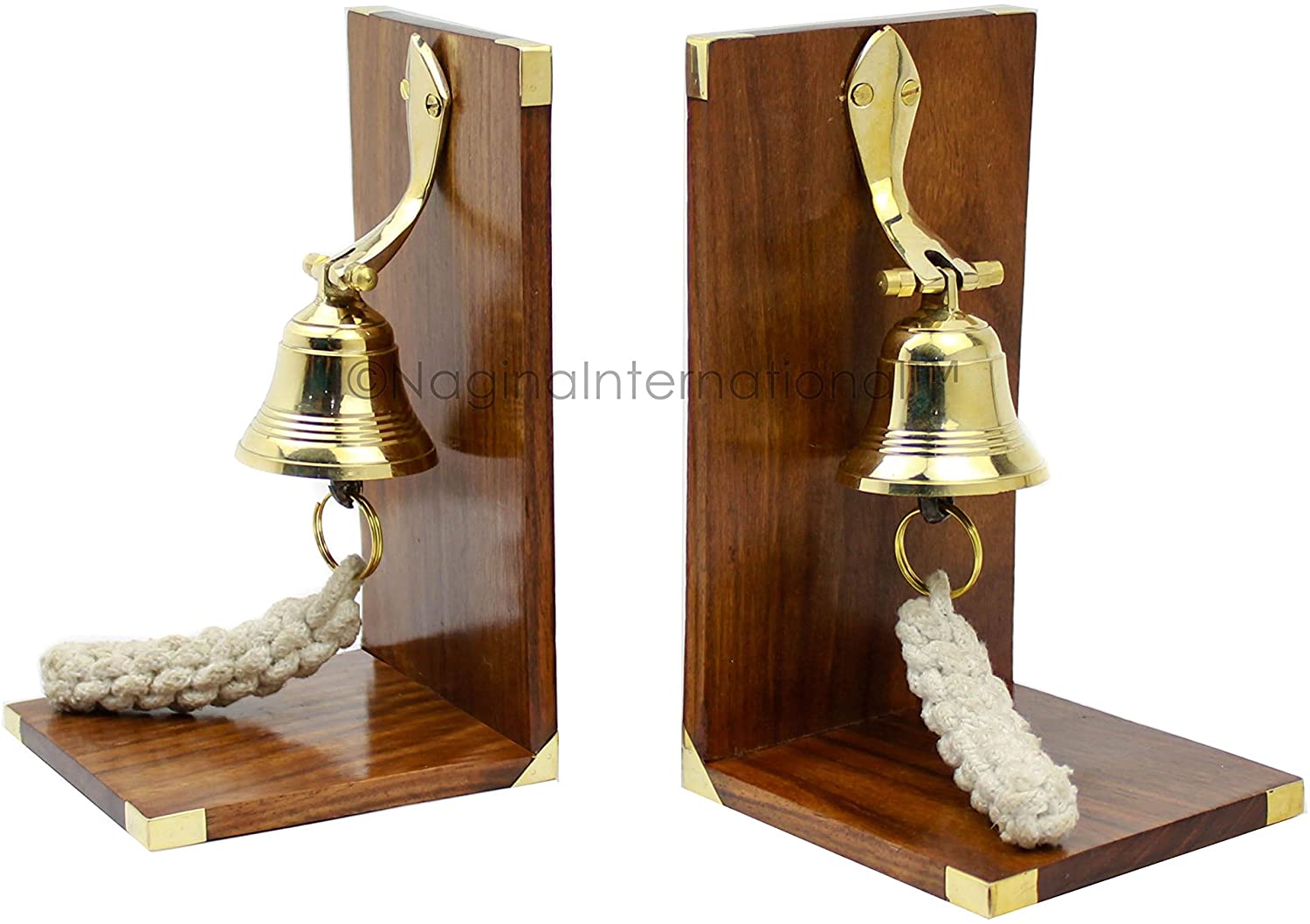 Nautical Boat Bell Bookend | Book Holders | Nautical Gifts | Home Decor ...