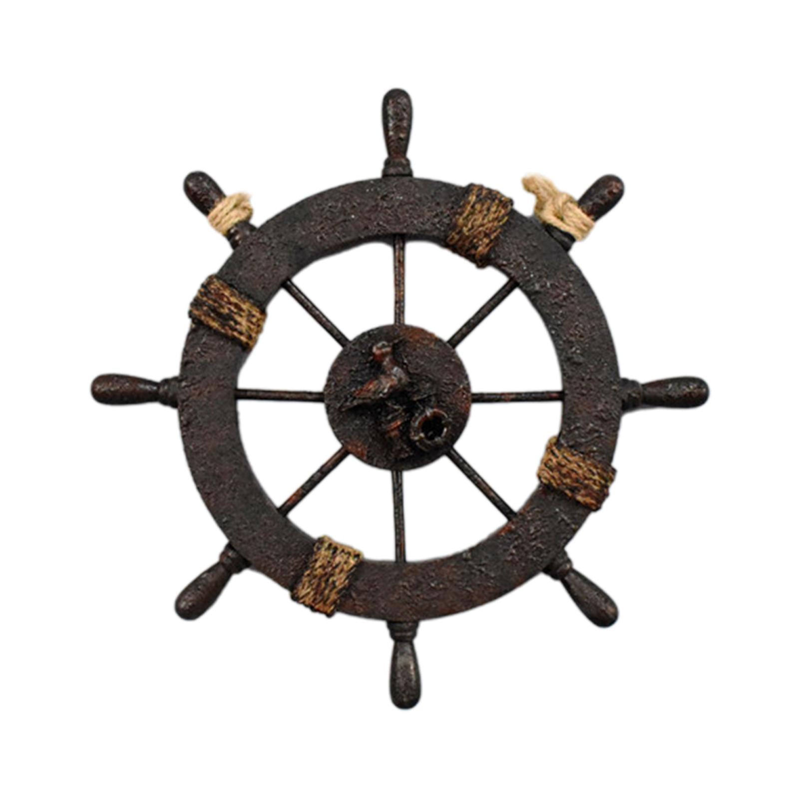 Nautical Boat Steering Wall Decor Mediterranean Nautical Decoration ...