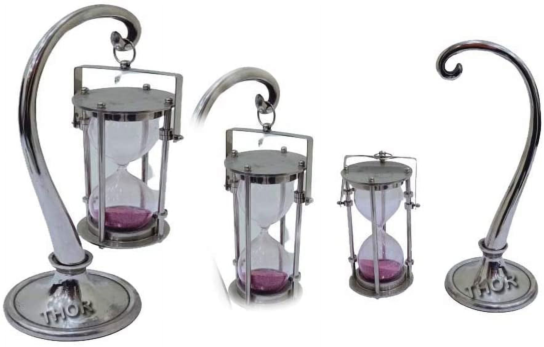 Nautical Brass Sand Timer Hourglass Maritime Table Decorative Silver ...