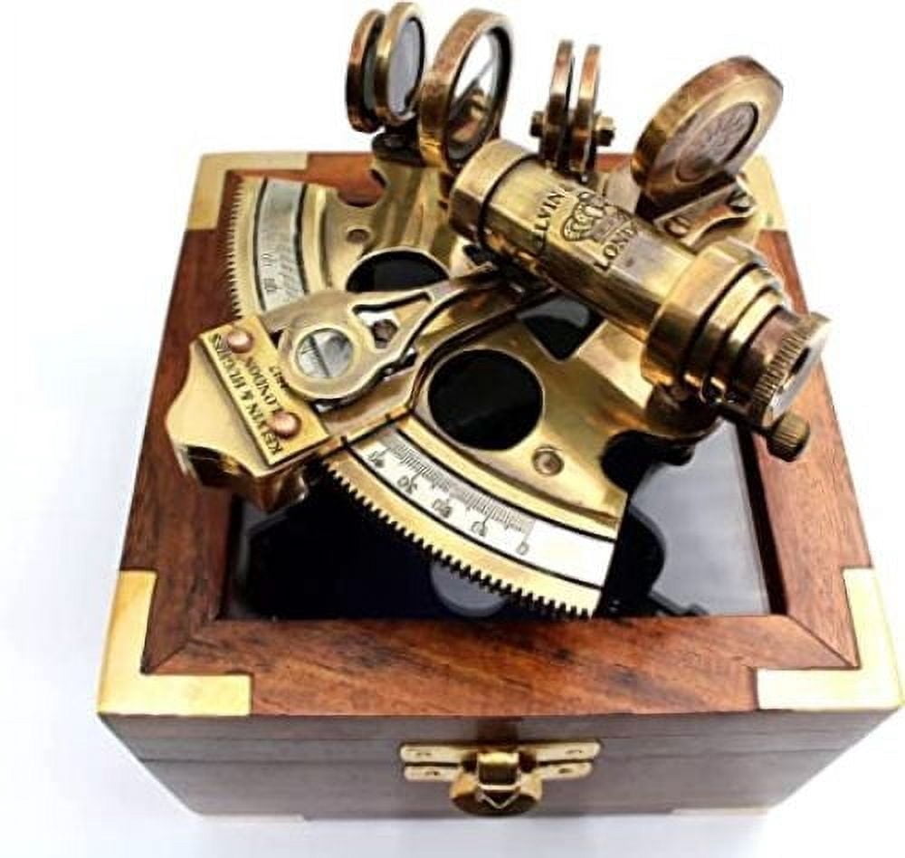 Nautical Bronze Sextant Solid Brass Ship Astrolabe Navigation ...
