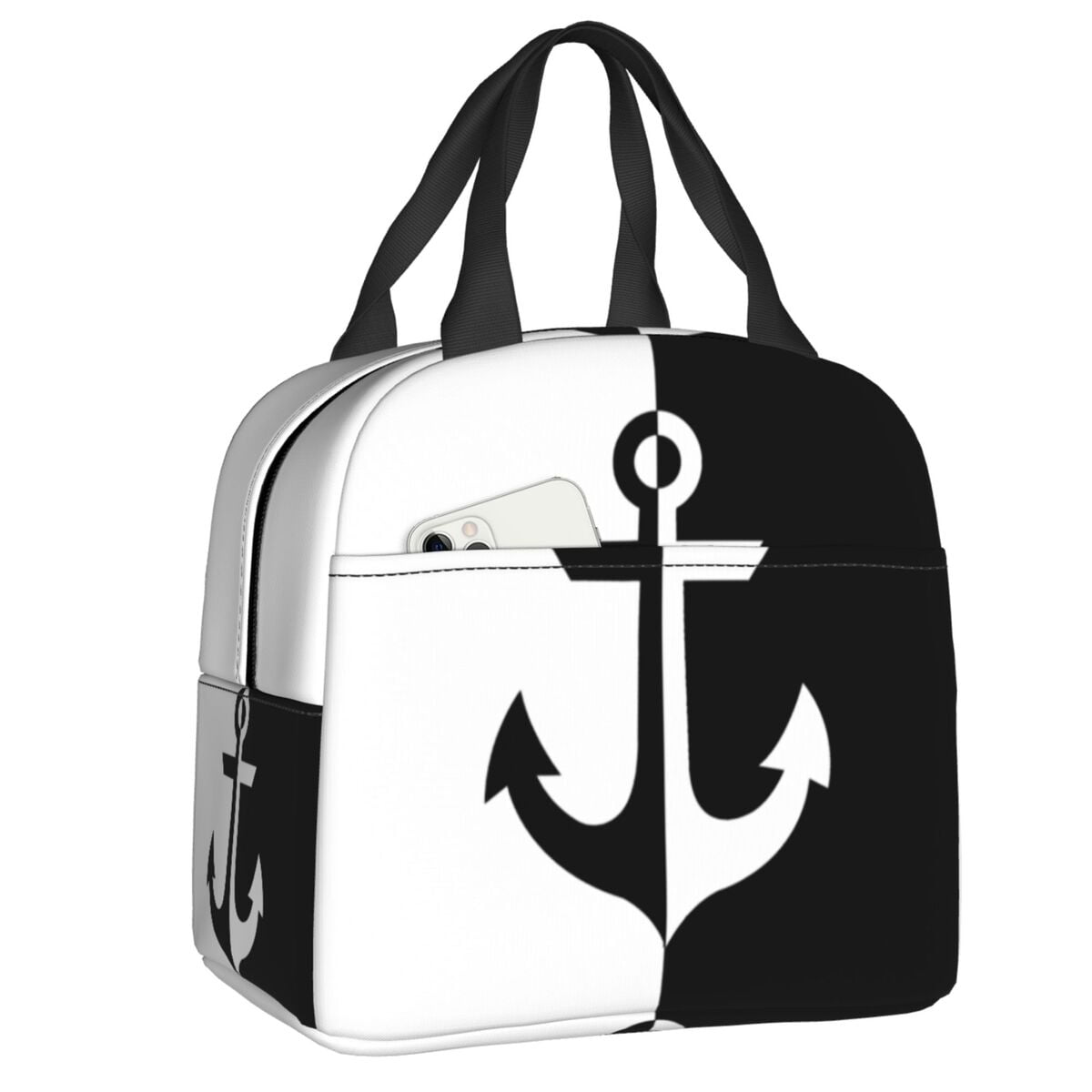 Nautical Captain Anchor Lunch Bag Resuable Cooler Thermal Insulated ...