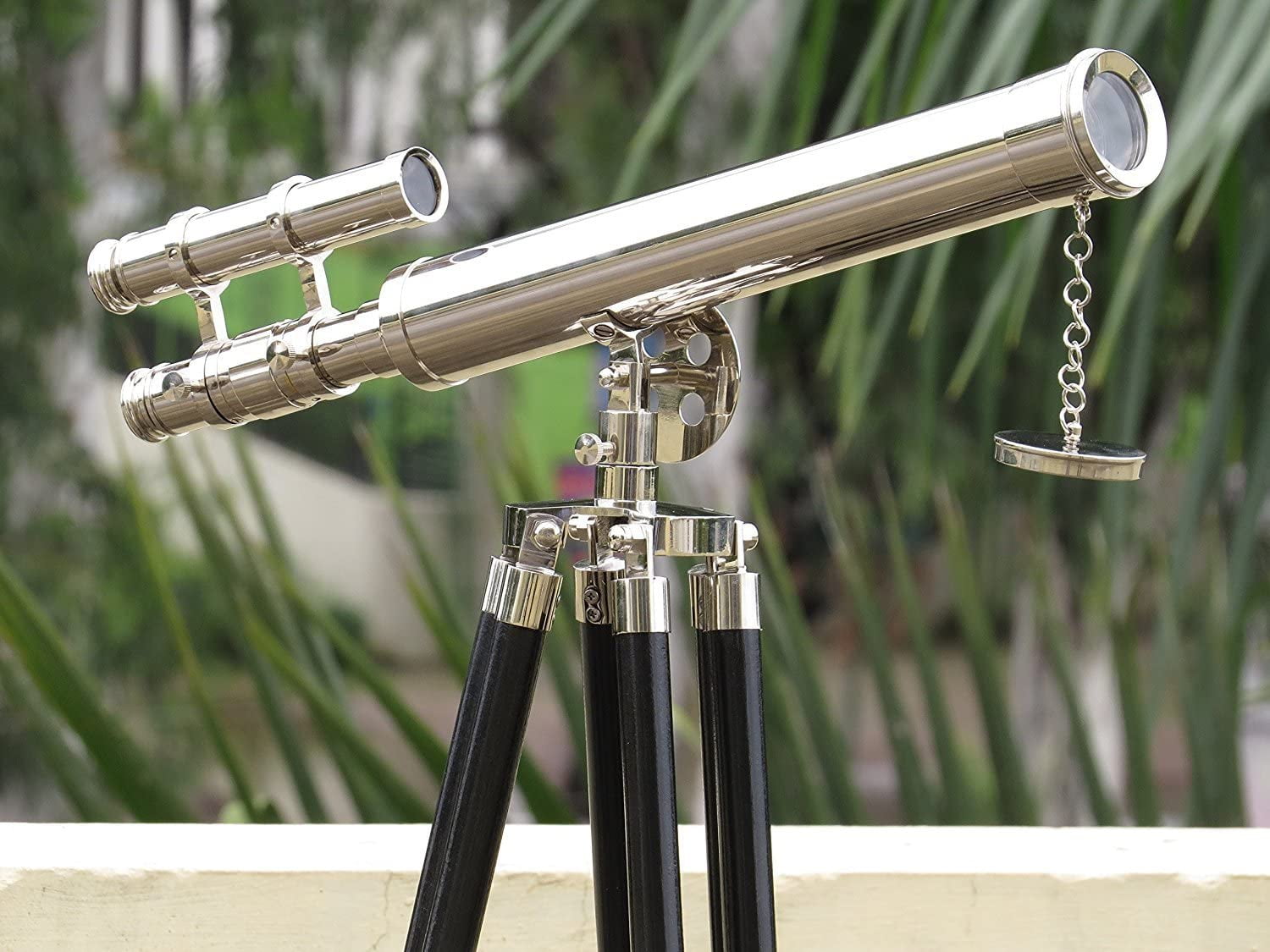 Nautical Chrome Griffith Astro Floor Standing Telescope 18" with Tripod ...