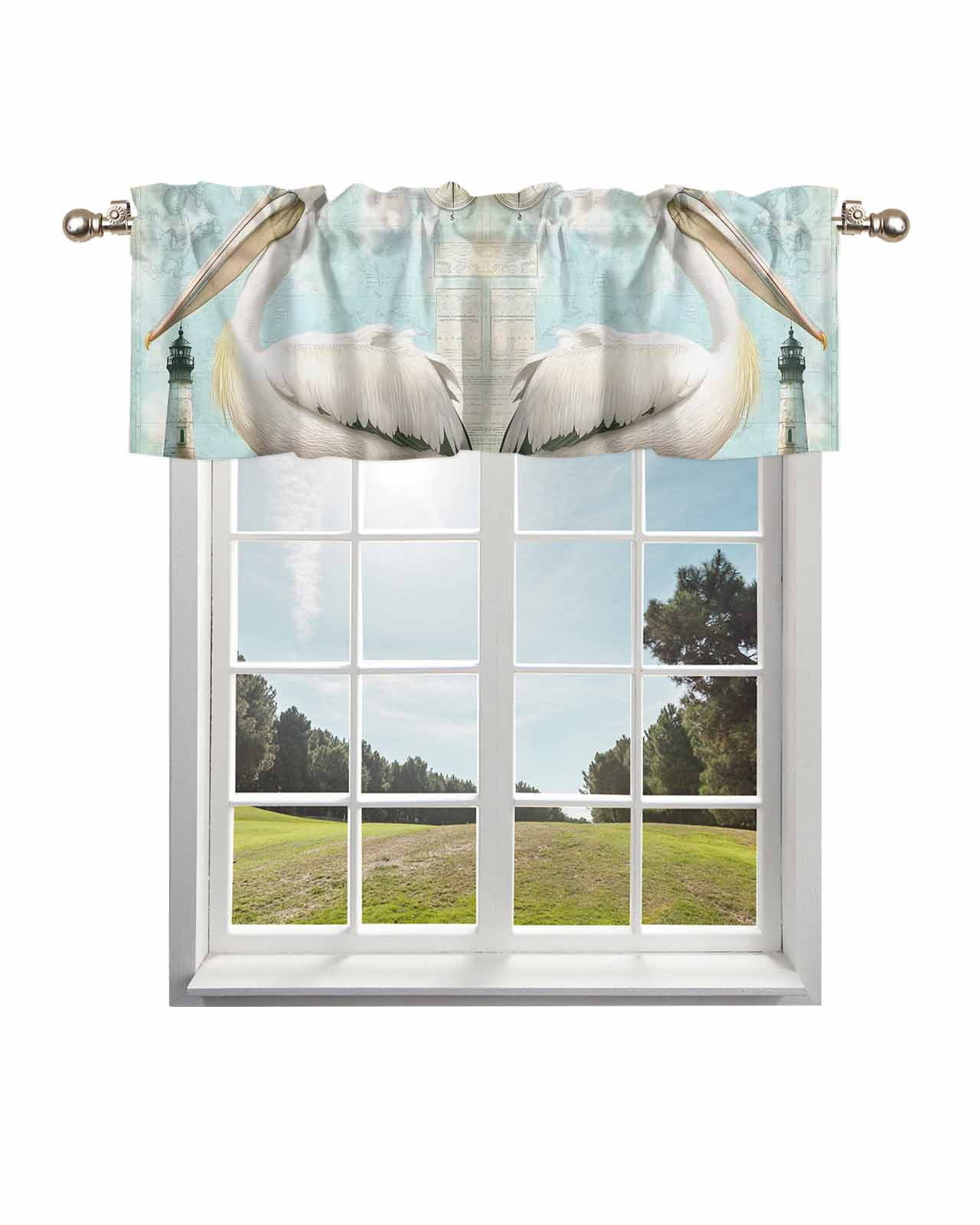 Nautical Coastal Curtain Valance for Windows/Living Room/Kitchen ...