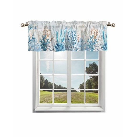 Nautical Coastal Curtain Valances for Window, Farmhouse Window Valance ...