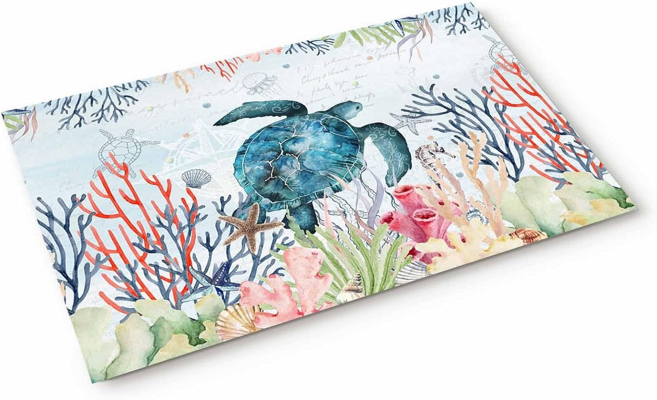 Nautical Coastal Indoor Doormat Kitchen Comfort Front Door Mats, Retro ...