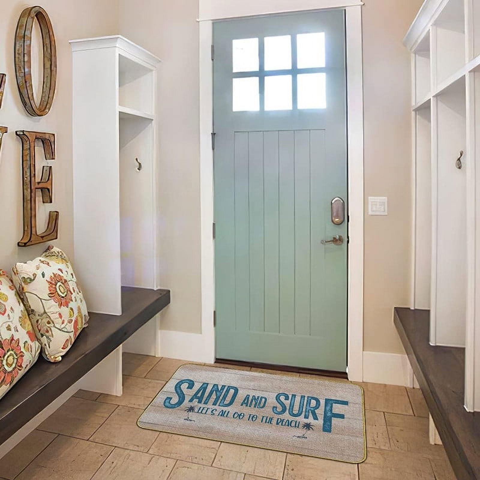 Nautical Coastal Sand and Surf Doormat Door Mat for Beach House ...