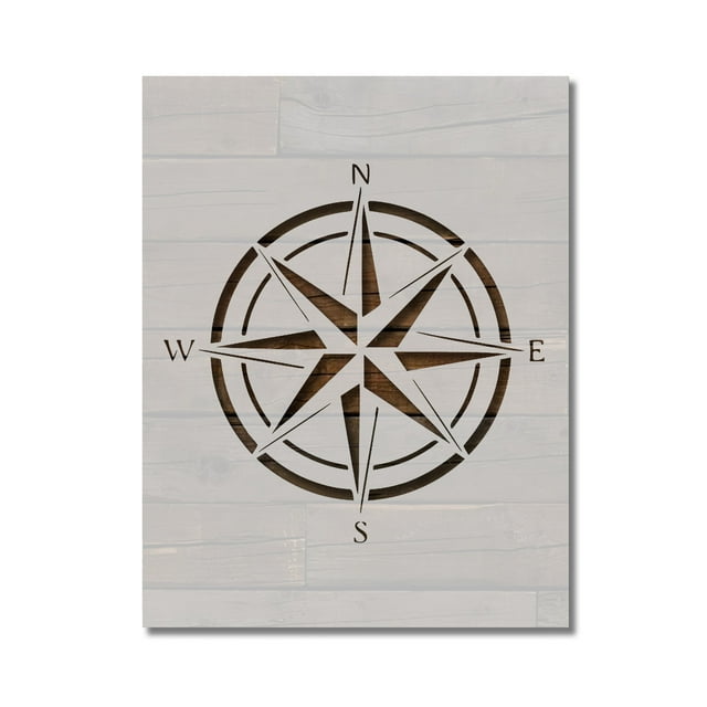 Nautical Compass Wind Rose Stencil Template Reusable 8.5 x 11 for ...