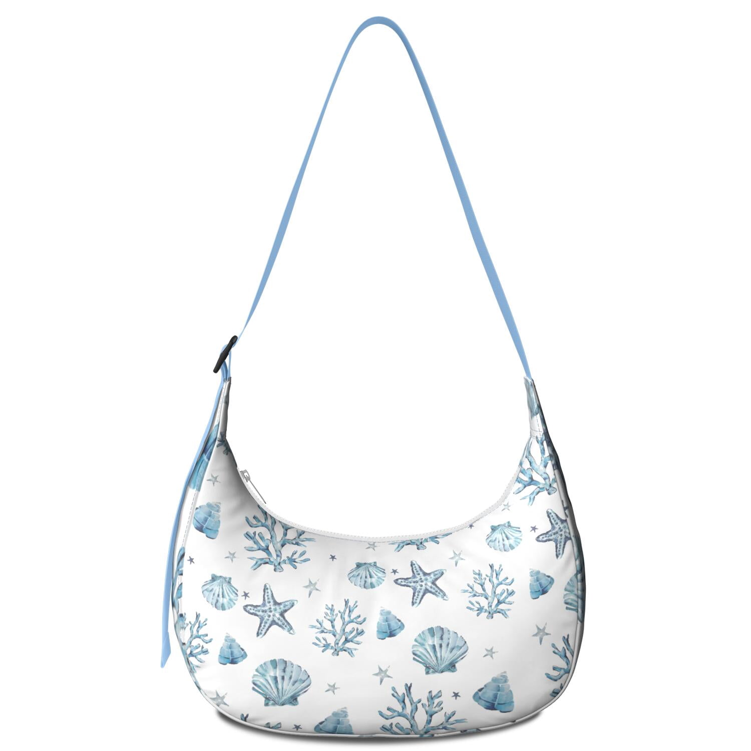 Nautical Corduroy Shoulder Bag with Adjustable Strap, Compact ...