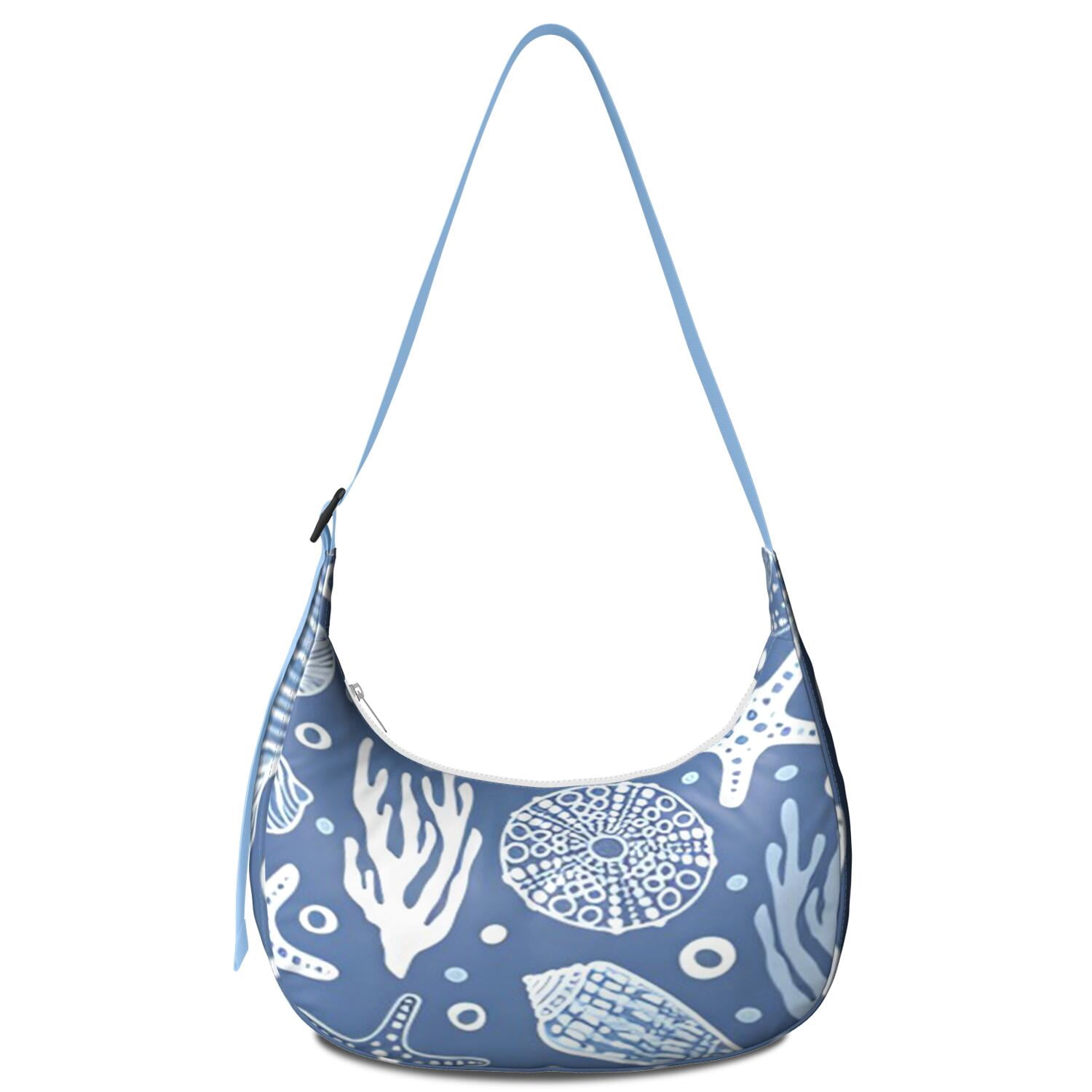Nautical Corduroy Shoulder Bag with Adjustable Strap, Compact ...