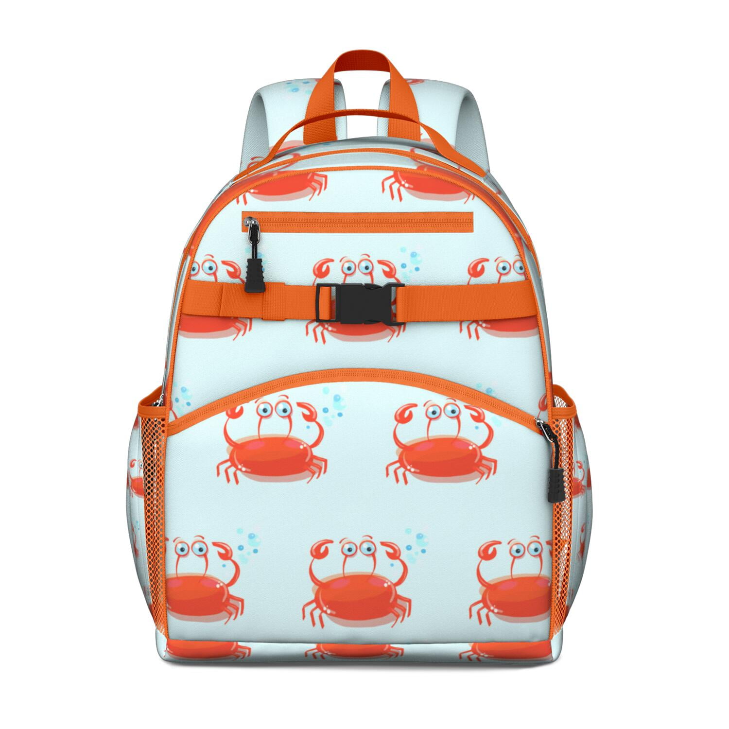 Nautical Crab Waterproof Backpack - Black & White Vintage Sea Life ...