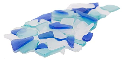 Nautical Crush Trading Sea Glass Craft - 22 Ounces Cobalt Blue White ...