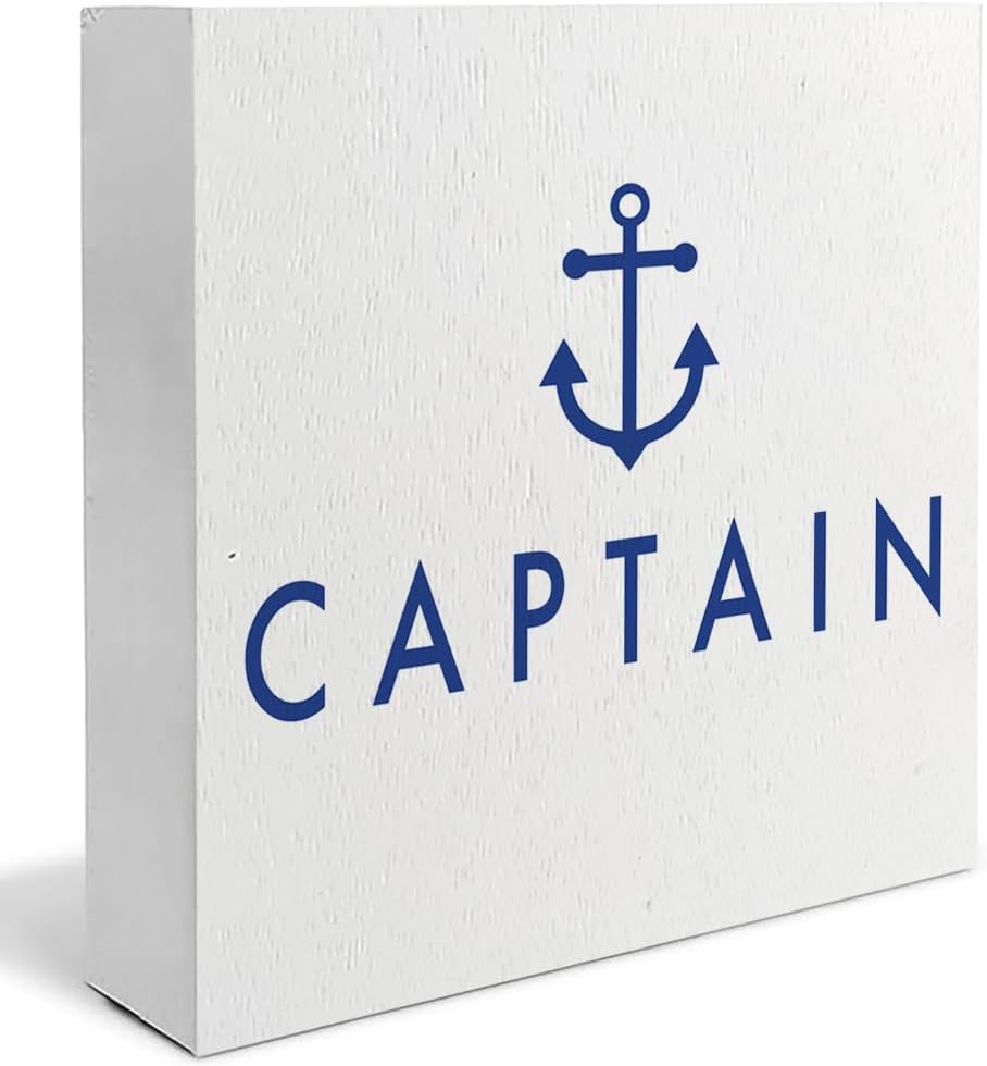Nautical Decor, Nautical Captain Wooden Signs Desk Decor for Boat ...