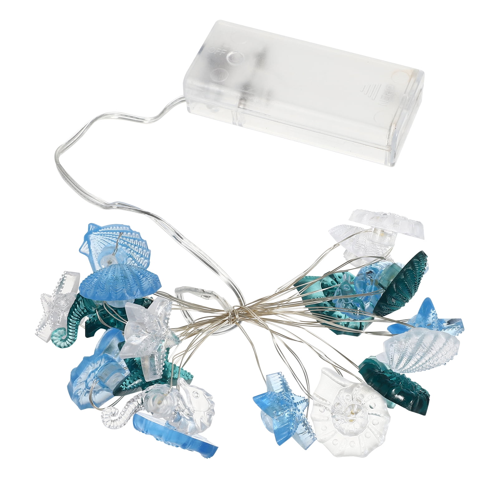 Nautical Decor Seahorse Conch Sea Shells Decorative String Lights ...