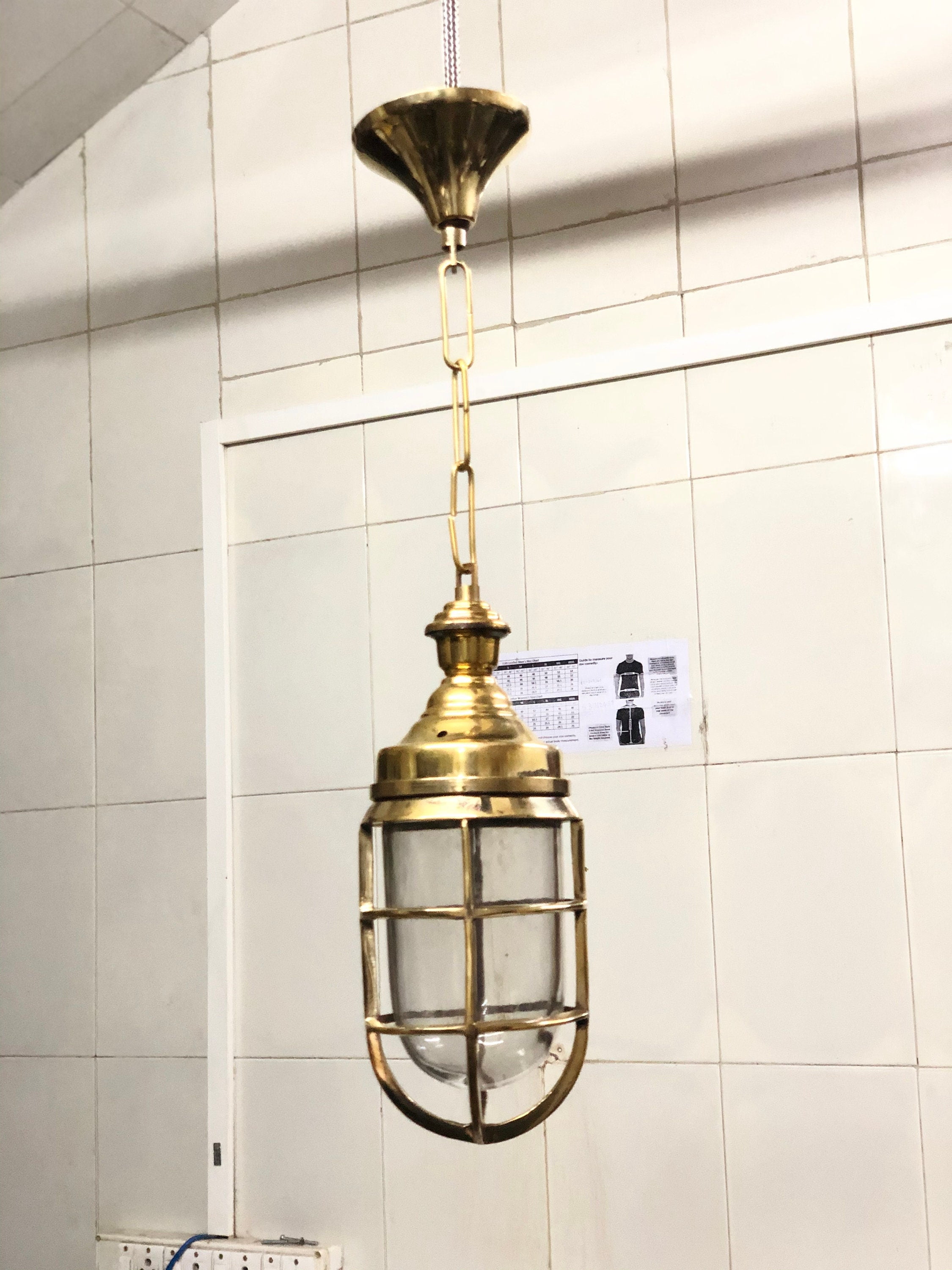 Nautical Decor Ship Marine Solid Brass Hanging Cargo Ceiling Pendant ...