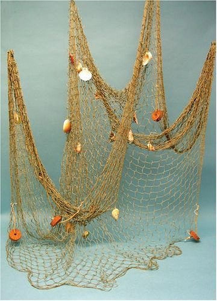 Nautical Decorative Fish Net Pack with Shells and Cork - Walmart.com