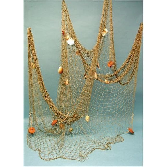 Nautical Decorative Fish Net Pack with Shells and Cork - Walmart.com