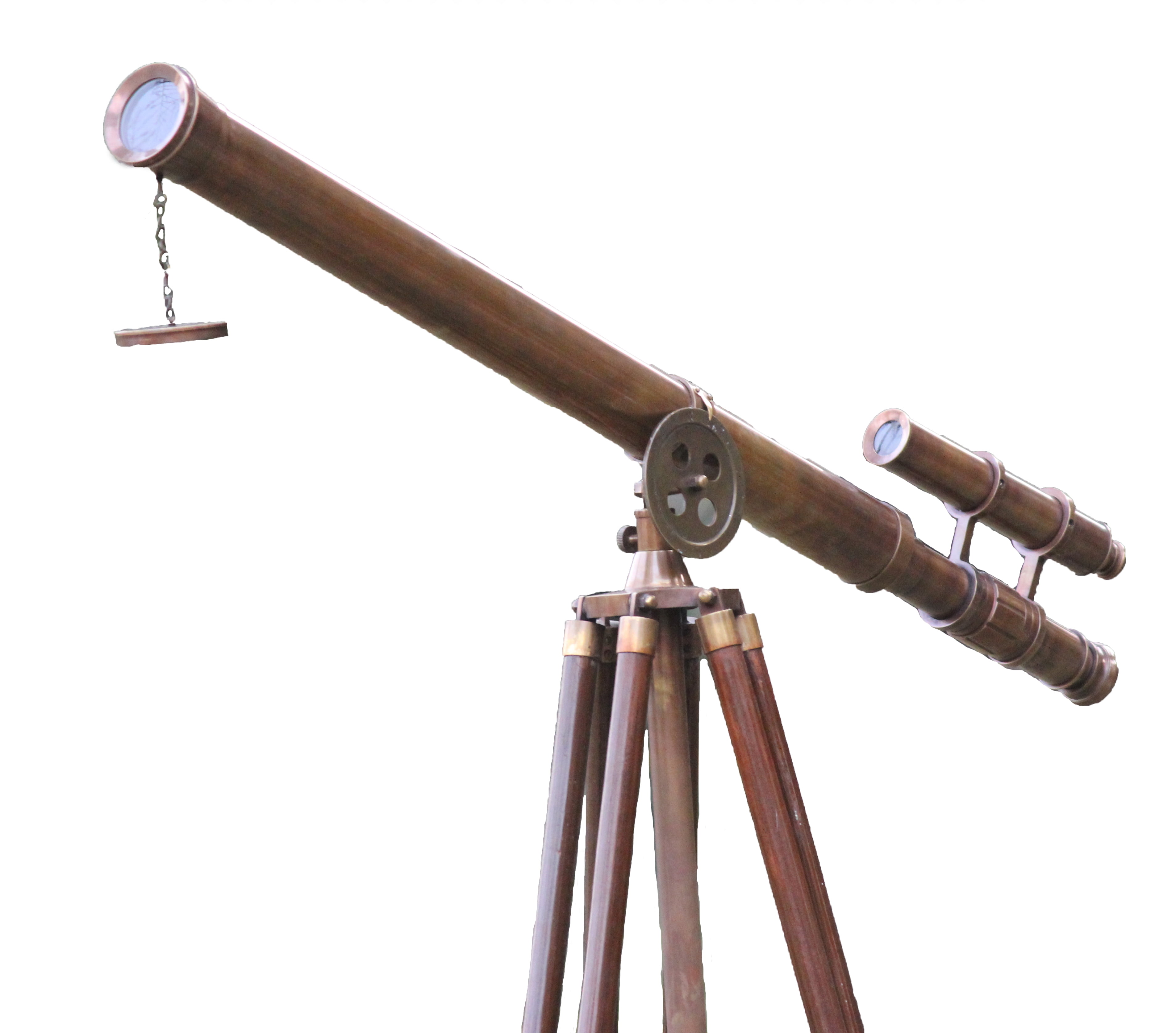Nautical Double Barrel Telescope Brass Antique Floor Standing Telescope ...