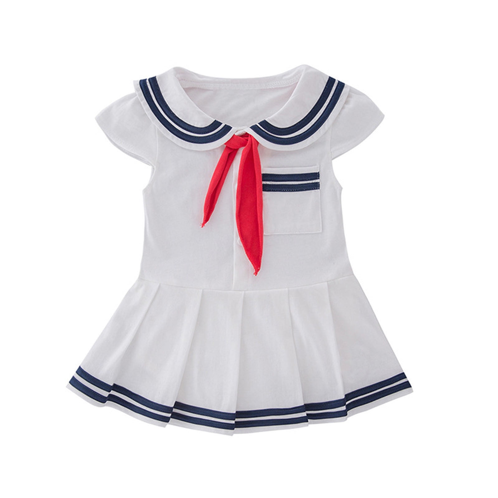 Nautical Dress Girl Sailor Suit Cotton Dresses Easter Dresses Birthday ...