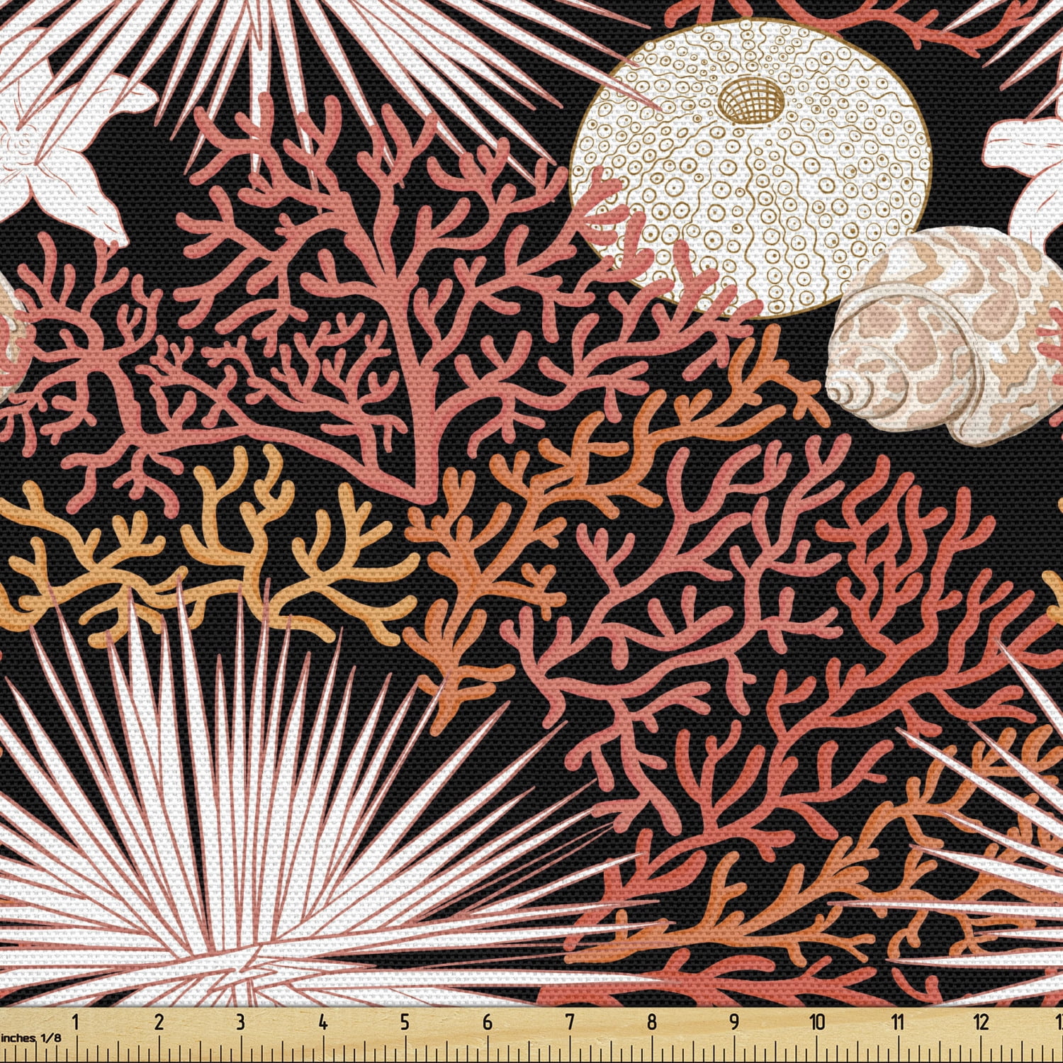 Ambesonne Nautical Fabric by the Yard Upholstery, Colorful Marine ...